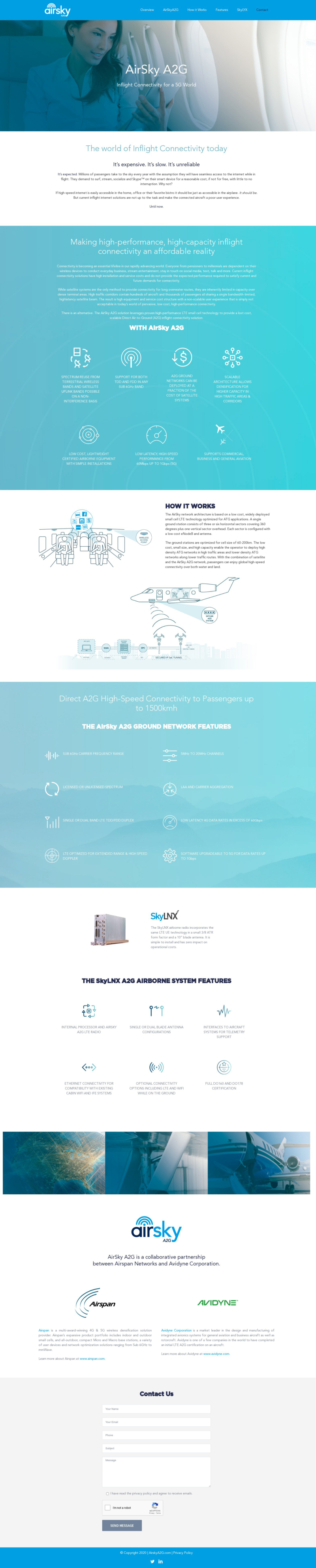 AirSky A2G website – Tim Evseev Designer